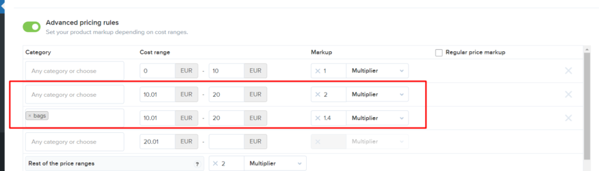 Pricing rules settings [+video] - Ali2Woo Knowledge Base